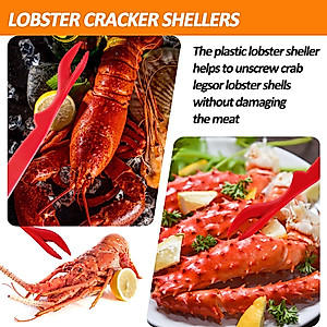 Seafood Crab Crackers and Tools, 21 Pcs Crab Leg Crackers Tools, Lobster Crackers and Picks Set, Crab Utensils Seafood Tools, Crab Forks Scissors Lobster Shellers, mobzio Nut Cracker Set for Crab Legs