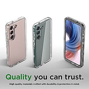 AICase for Galaxy S23 Case Clear Case(6.1"),Heavy Duty Drop Protection Full Body Rugged Shockproof/Dust Proof 3-Layer Military Protective Tough Durable for Samsung S23 6.1 5G