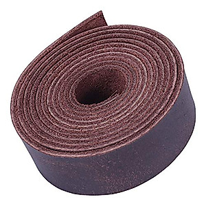 Leather Strap - Full Grain Buffalo Leather Strips for Crafts – Brown Leather Straps 1 Inch Wide Ideal for Arts and Crafts, Tooling, Jewelry, DIY Home Decor, & More - 1” x 60” Tooling Leather Strip
