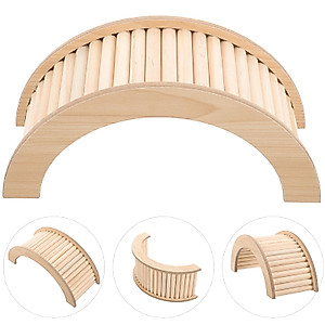 POPETPOP Climbing Toys Rabbit Toy Rat Bridge Toy Hamster Wood Bridge Rat Toys Hamster Climbing Bridge Chinchilla Bridge Chicken coop ramp Hamster Bridge Arch Bridge Ladder Wooden
