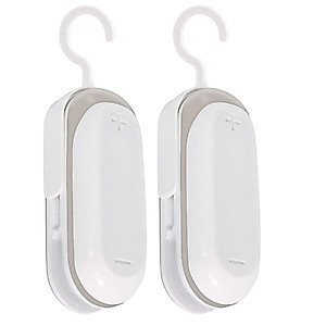 mempedont Mini Bag Sealer – Heat Sealer for Plastic Bags – Vacuum Food Sealer and Cutter – Portable and Practical– Handheld Bag Sealer – Set of 2