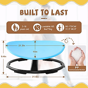 Zhenx Spinning Chair for Kids, Autism Kids Swivel Chair, Kids Sensory Chair, Spinning Chair for Autistic Kids & ADHD Children, Sit and Spin Training Body Coordination(Blue)