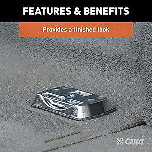 CURT 83060 Fold-Away Rope Hook Tie Down Anchor, 1,200 lbs Capacity