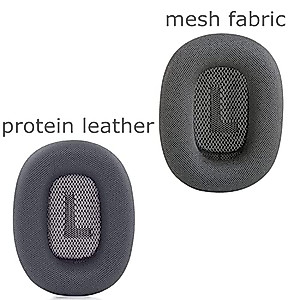 Ear Cushions for appple AirPods Max Replacement Leather earpads Sweat Proof Ear Cups Cushion Replace for airpod max Headphone with Protein Leather Memory Foam and Magnet (Space Gray)
