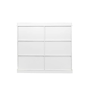 PKUGU 10 Cubes Storage Organizer, 3-Tier Open Bookcase, Modern White Bookshelf, Floor Standing Storage Shelves, Vertical Cabinet Bookcases, Tall Display Cabinet Rack, Living Room, Study, Office