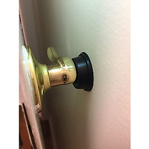 Combo of 4 PC Clear Door Stopper Bumpers + 4 PC Black Door Stopper Bumpers Prevent Damage to Walls from Door Knob Handles, Guard and Sheild