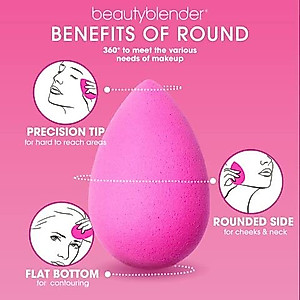 The BEAUTYBLENDER Original Pink Blender Makeup Sponge for blending liquid Foundations, Powders and Creams. Flawless, Professional Streak Free Application Blend, Vegan, Cruelty Free and Made in the USA