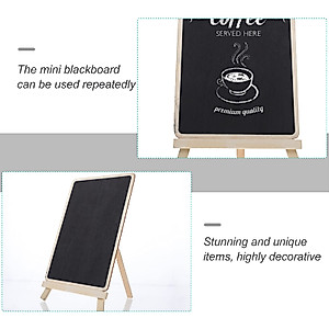 Wood Mini Chalkboard Signs, Food Signs, Wooden Message Board Desk, Small Wood Chalkboard Labels with Easel Stand for Wedding Signs(5pcs)