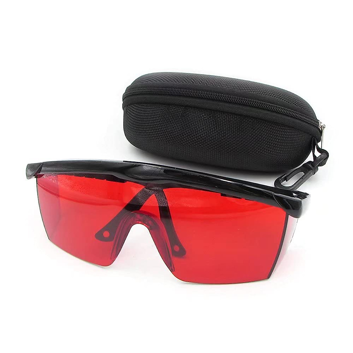 Eye Protection Safety Glasses For Red Laser Level, Rotary And Multi-Line Laser Tools-Goggles With Adjustable Temples (Including Protective Case)