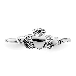 925 Sterling Silver Heart Love Irish Claddagh Celtic Ring Jewelry Size 6