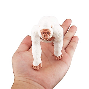 Toymany 14PCS Monkeys Gorillas Figurines Playset, Plastic Jungle Animals Monkey Toy Set Included Chimpanzee Mandrill Gibbons, Cake Toppers Christmas Birthday for Kids Todllers