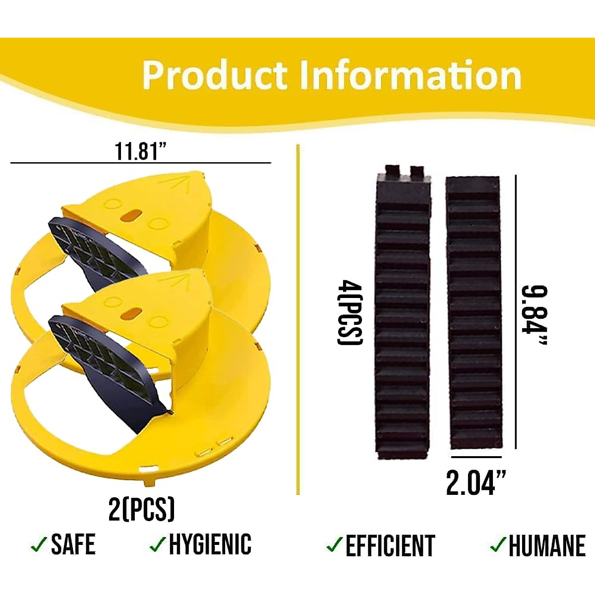 2 Pcs Mouse Trap Bucket, Reusable Humane Mouse Traps for Indoor Outdoor，Automatic Reset Bucket Lid Mouse Trap, 5 Gallon Bucket Compatible - Bucket Lid Mouse Rat Trap