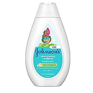 Johnson's Ultra-Hydrating Tear-Free Kids' Shampoo with Pro- Vitamin B5 & Proteins, Paraben-, Sulfate- & Dye-Free Formula, Hypoallergenic & Gentle for Toddler's Hair, 13.6 fl. oz