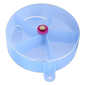 Bird Creative Foraging Toy, Parrot Bird Feeders Seed Food Ball Rotate Wheel for Small Medium Parrot Parakeet Canary Cage Feeder(Blue)