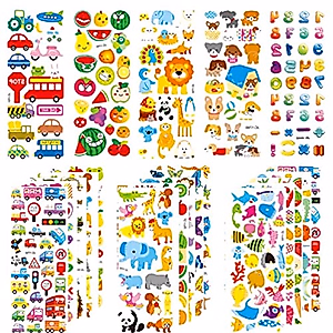 Bubble Stickers For W/Precision Cutting Cartoon Theme Decoration Easy Peal Off Reusable 3D Sticker Toddler Party Tiny Stickers Cute Stickers Aesthetic Stickers Stickers For Teens Stickers