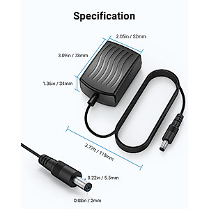 ANNKE Security Power Adapter Supply AC to DC 12V2A and 1-to-4 Splitter Power Cord for CCTV Surveillance Camera DVR System