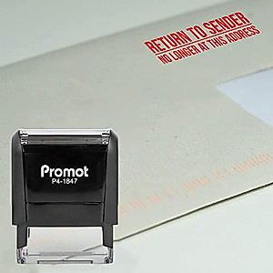 Promot Return to Sender NO Longer at This Address Self Inking Rubber Stamp