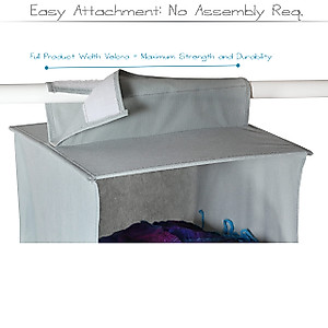 Mighty Tidy Home 12-Shelf Hanging Closet Storage 2-Pack Combo | Extra Thick and Sturdy | 2-Pack Combo, 12 Shelves Total | Space Saving Storage Holder for Wardrobe Closet (Grey)