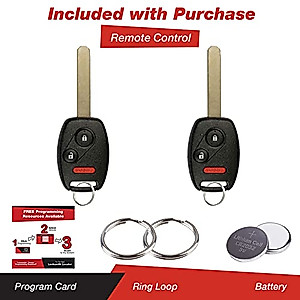 KeylessOption Keyless Entry Remote Control Uncut Car Ignition Key Fob Replacement for MLBHLIK-1T (Pack of 2)