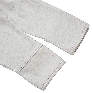 Aablexema Baby Footie Pajamas with Mitten Cuffs, Double Zipper Infant Cotton Onesie Sleeper Pjs, Footed Sleep Play (0-3m, Ivory & Grey & Blue)