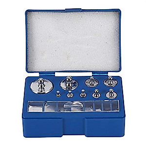Scale Balance Calibration Weights, 10mg-100g Gram Precision Steel Scale Calibration Weight Kit with Case & Tweezers for Digital Scale Balance, Jewellery Scale, Lab Educational Science