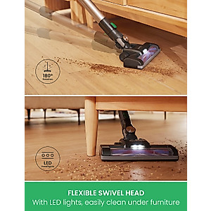 Vactidy Cordless Vacuum Cleaner, Blitz V8 Cordless Stick Vacuum with Detachable Battery, 20KPa Suction Hardwood Floor Vacuum Up to 35min Runtime, Lightweight Stick Vacuum for Carpet Pet Hair Cleaning