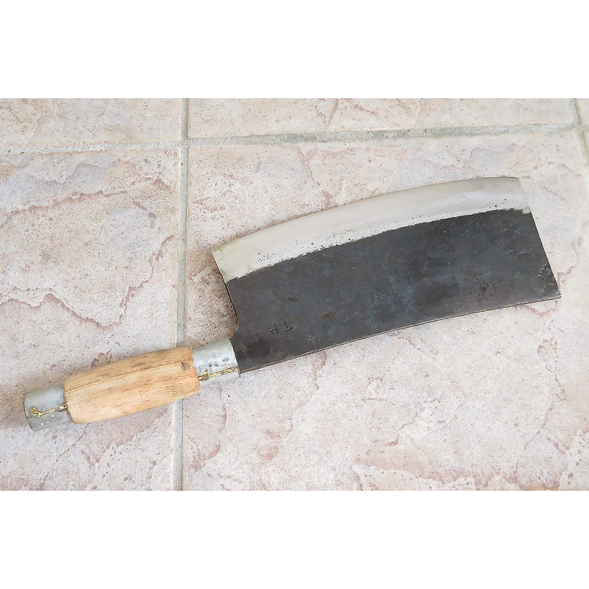 Crude - Premium Heavy Duty Cleaver Meat Chopping Knife, 9 inch, Carbon Steel, Handmade