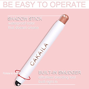 Timipoo Cream eye shadow stick, eye shadow pen, matte and shimmer eye makeup stick, long-lasting waterproof eye shadow fluorescent stick makeup (12#)