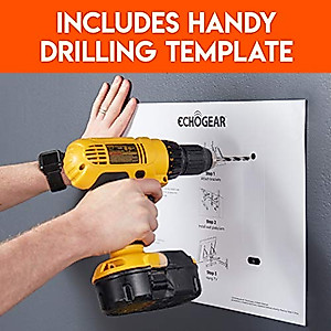 ECHOGEAR Swivel Full Motion TV Wall Mount for TVs Up to 60" - Smooth Extention, Tilt - Wall Template for Easy Install On 1 Stud - After Install Level & Hide Cables with Built-in Cable Management