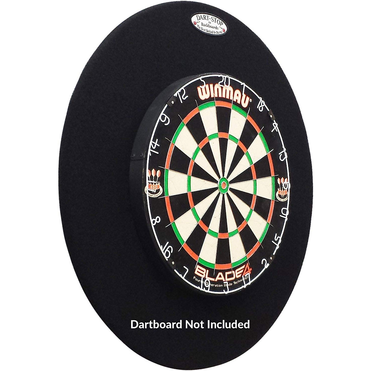 Dart-Stop 29 inch Round Black Pro Dart Board Backboard | Wall Protector | Dartboard Surround