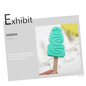 NOLITOY 2pcs Popsicle Mold Christmas Fondant Molds Diy Ice Cream Popsicle Ice Mold Ice Cream Mold Cakesicle Christmas Popsicle Maker Tray Ice Cube Tray White Soft Drink Simple