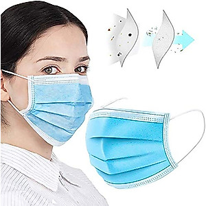 TATUBE 50Pcs Mouth, Disposable Face Mask for Unisex Outdoor, Protection Anti Dust Mask