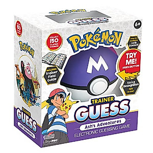Pokemon Trainer Guess - Ash's Adventures Toy, I Will Guess It! Electronic Voice Recognition Guessing Brain Game Pokemon Go Digital Travel Board Games Toys