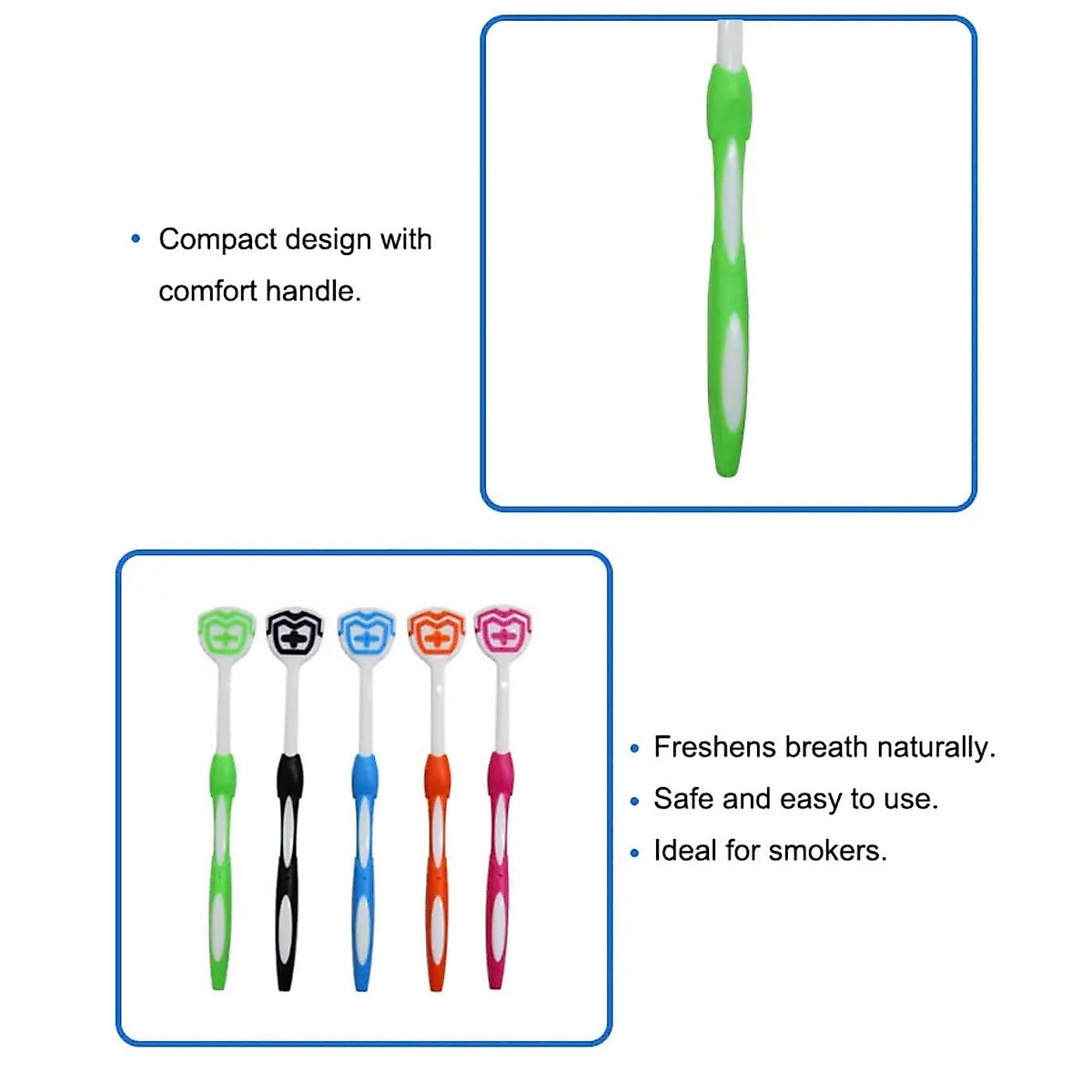 5 Pack Tongue Scraper Brush, Tongue Scraper, Tongue Cleaner, Tongue Brush, Tongue Scraper Cleaner, Tongue Brushes, Helps Fight Bad Breath, 5 Tongue Scrapers