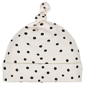 Grow by Gerber Baby Girls 4-Pack Caps, Orange/Yellow/Green/Ivory, Newborn