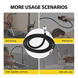 Pull Down Hose Replacement Faucet Parts Compatible with Kohler K-1219935-BC/K-1304674-BC/K-1219935 Hose Kit Pull-down Kitchen Faucet, 68in (K-1219935-bc kit)