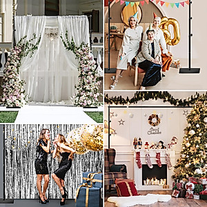 EMART Backdrop Stand, 6.3x10.2 ft Adjustable Photo Background Pipe and Drape Photography Kit with Heavy Duty Metal Base for Parties, Wedding, Video Studio, Birthday - Black