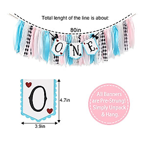 Alice in Wonderland Highchair Banner for 1st Birthday Alice in Wonderland Birthday Party Decorations, 1st Birthday Girl Decoration, Highchair Banner 1st Birthday Girl, Birthday Photography