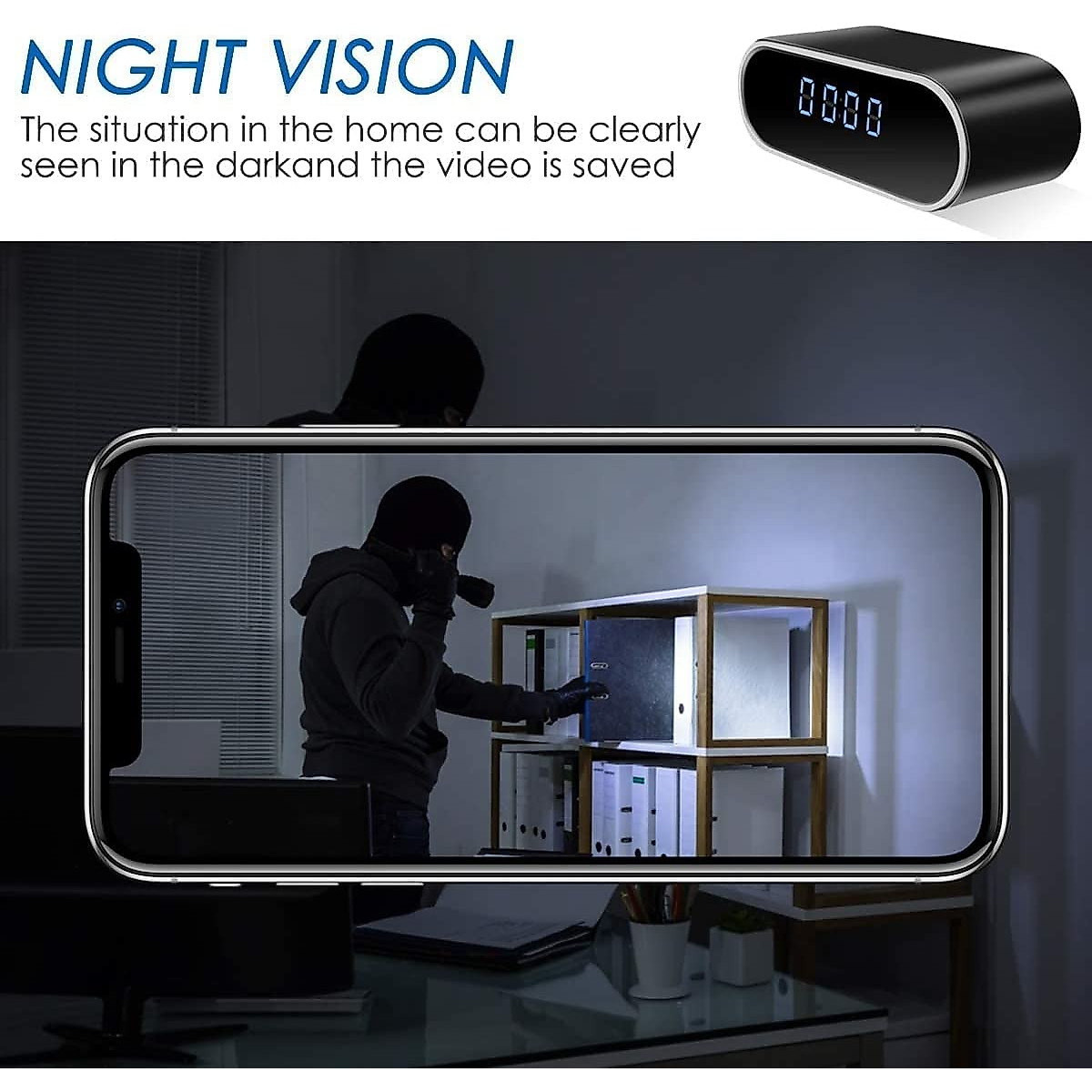 Spy Camera Hidden Camera Detector- HD1080P WiFi Camera for Home Office Security Surveillance Camera with Motion Detection Night Vision