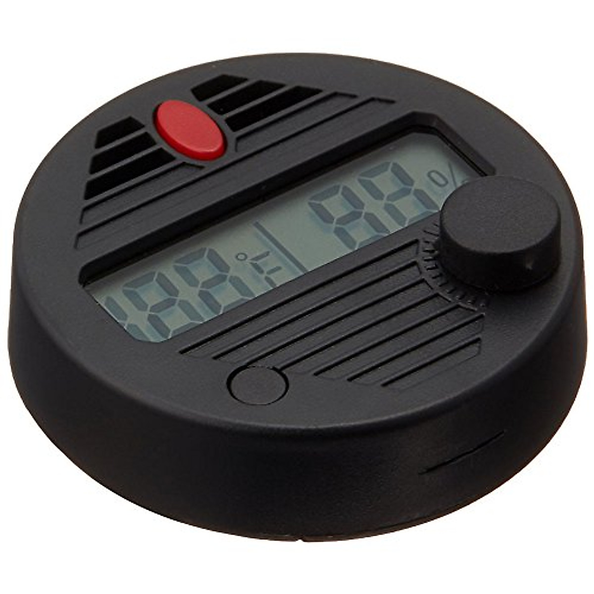 Quality Importers Trading HygroSet II Round Digital Hygrometer for Humidors, 10-Second Refresh Rate, Battery Included, 2% Humidity and 1% Temperature Accuracy for Cigar Humidors