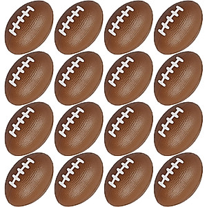 AnapoliZ Mini Foam Footballs 16 Pcs Pack | 3.25” Inch Party Favor Balls | Mini Football Stress Balls Bulk | Football Party Decorations | Big Game Party Decorating Footballs | Small Foam Footballs