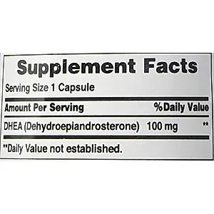 Puritans Pride DHEA* 100 Mg,Healthy Aging Formula, 60 Count
