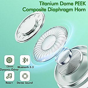 VcanFit Wireless Earbud, Bluetooth 5.3 Headphones with CVC8.0 HD Mics Call Noise Cancelling Wireless Headphones with LED Display, Earphones IP7 Waterproof Sports, 20H Playtime USB C Ear Buds for Gym