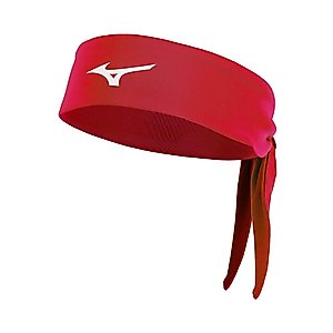 Mizuno Knotted Headband, Red, One Size Fits Most