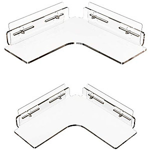 GeekDigg adhesive suction sticker for no drilling 2 tier corner shower caddy - transparent