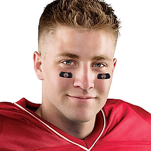 Anderson's Maroon Paw with White Outline EyeBlacks, 12 Pairs per Package, School Spirit, Face Stickers, Sports Fan Gear, Football Cheerleader Accessories, Homecoming