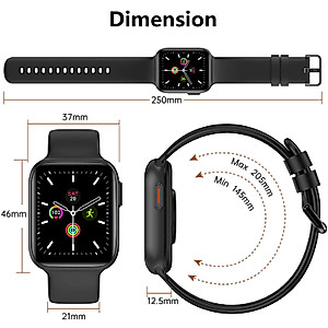 BRIBEJAT Smart Watch for Men Women (Answer/Make Call), HD 1.75" Zinc Alloy Case Smartwatch, Waterproof Fitness Tracker Pedometer SpO2/Heart Rate/Sleep Monitor, Compatible with iPhone Android Phone