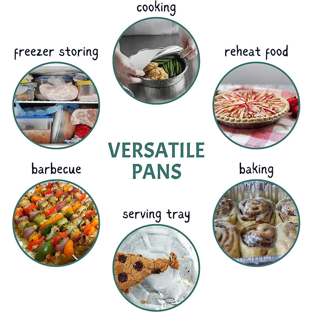 FUNSTITUTION Aluminum Foil Pans 9x13 (30 Pack) - Disposable Aluminum Baking Pans With High Heat Conductivity For Grilling, Cooking, Storing, Prepping, Disposable Aluminum Pans and Tin Foil Pan