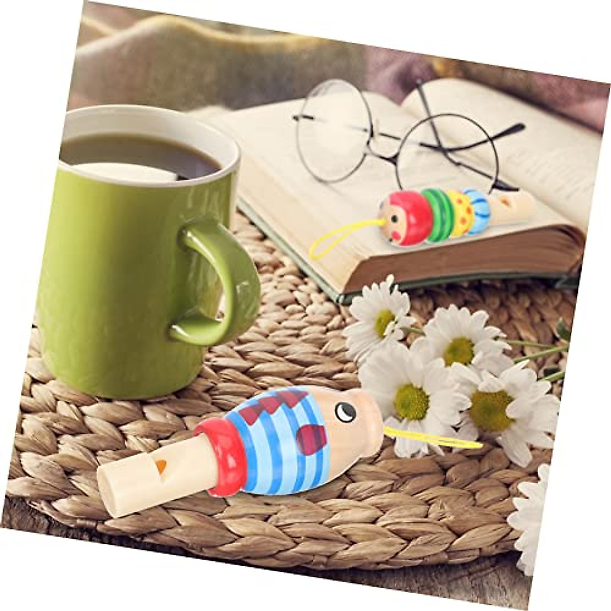 jojofuny 3 pcs Playthingrandom Educational Animals Music Children Carved Instruments Whistles Style Stuffer Kids Random Cartoon Wooden Stocking Toysrandom Toy Toys Whistle