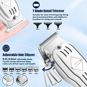 SUNNOW Hair Clippers Professional Cordless for Men, Electric Foil Shavers Razor & Beard Hair Trimmer Kit, Rechargeable Hair Cut Machines Fade Clippers Set, 3 in1 Beard Trimming Kit for Home, Barber